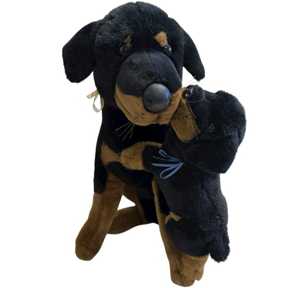The Unbranded Brand | Toys | Vintage Large Rottweiler Dog Mama Baby ...
